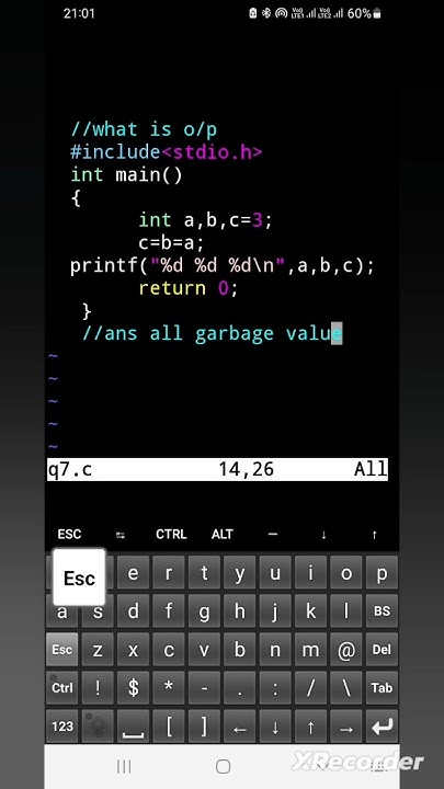 garbage value in c | cprograming #sorts#apnacollage #code #programming - YouTube