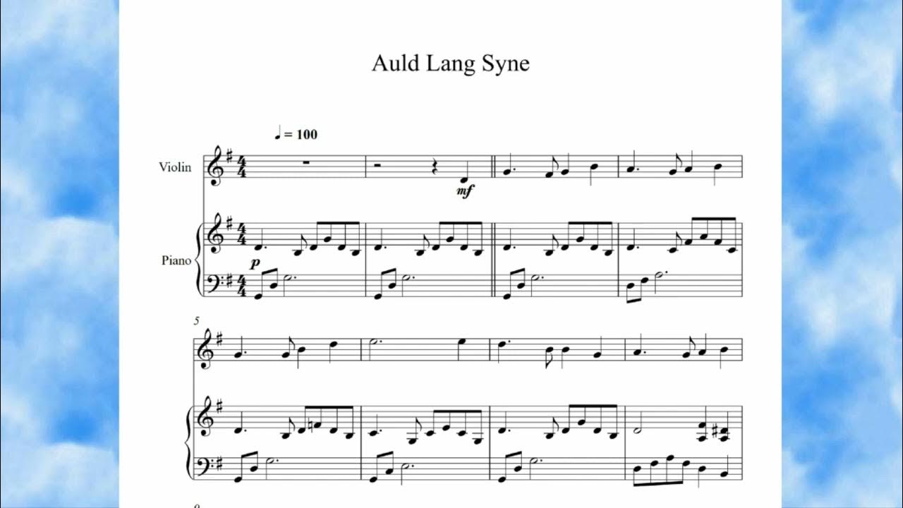 Auld Lang Syne (Violin + Piano) - YouTube