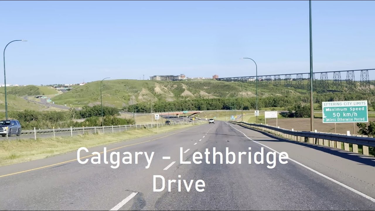 Driving from Calgary to Lethbridge Alberta CANADA 🇨🇦 4K drive - YouTube
