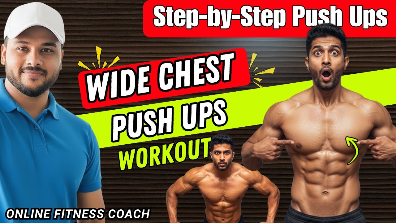 Chest Pushup Workout at Home | 🔥 Step-by-Step Push Ups & Chest Workout ...