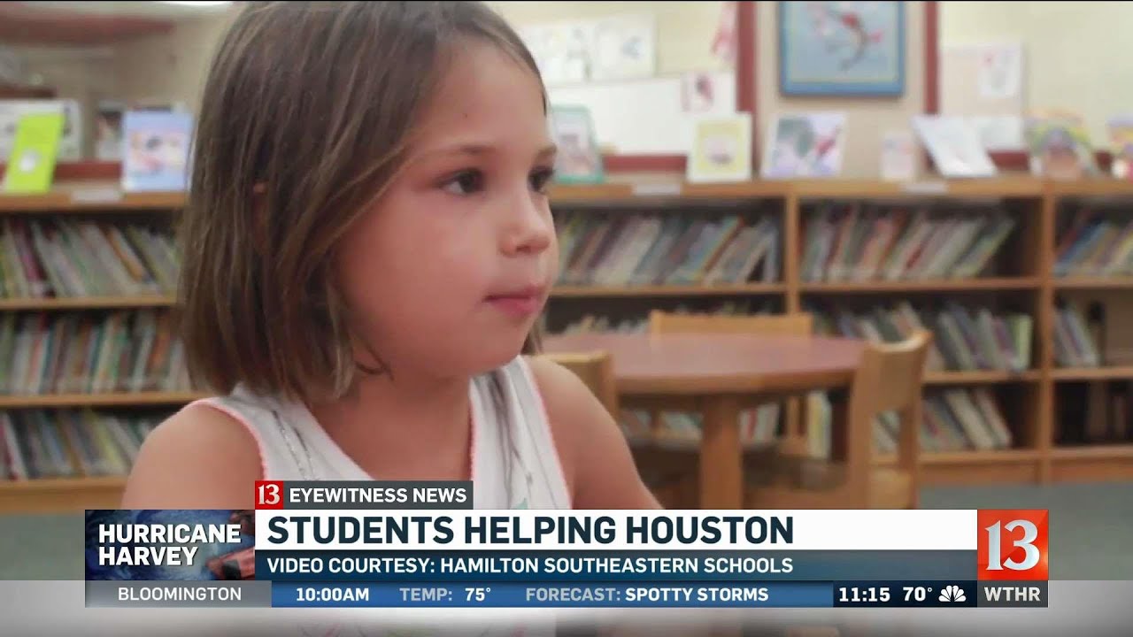 Hoosier Rd Elementary students help hurricane victims - YouTube