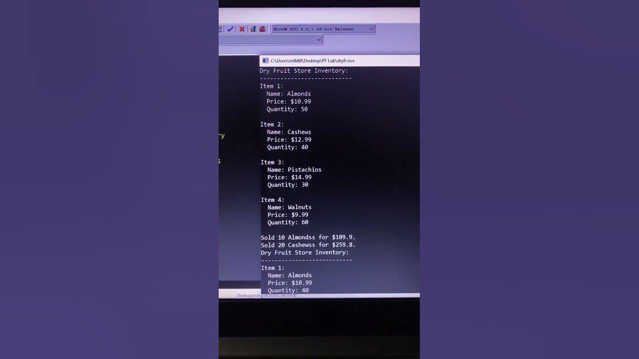 Dry Fruit Inventory C Coders Codelife Codemasters Codingninja Codinglife Code