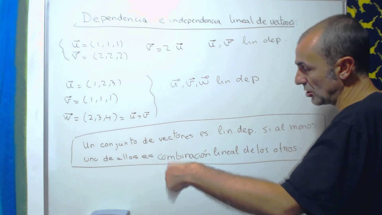 5-dependencia e independencia lineal de vectores - YouTube