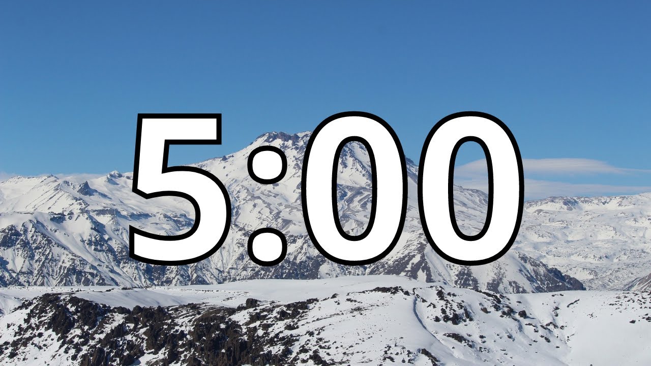 5 Minute Timer | Snowy Mountains | NO Music - YouTube