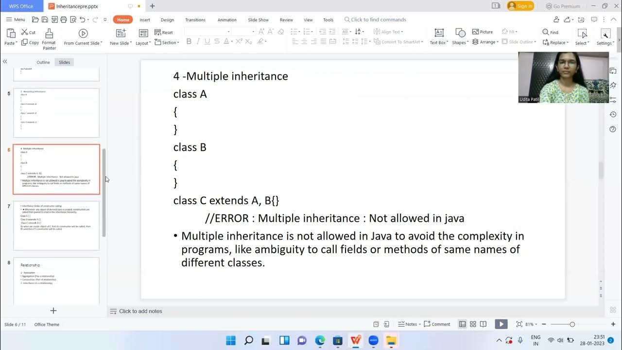 Inheritance in JAVA || Team 13 || By Udita Patil || - YouTube