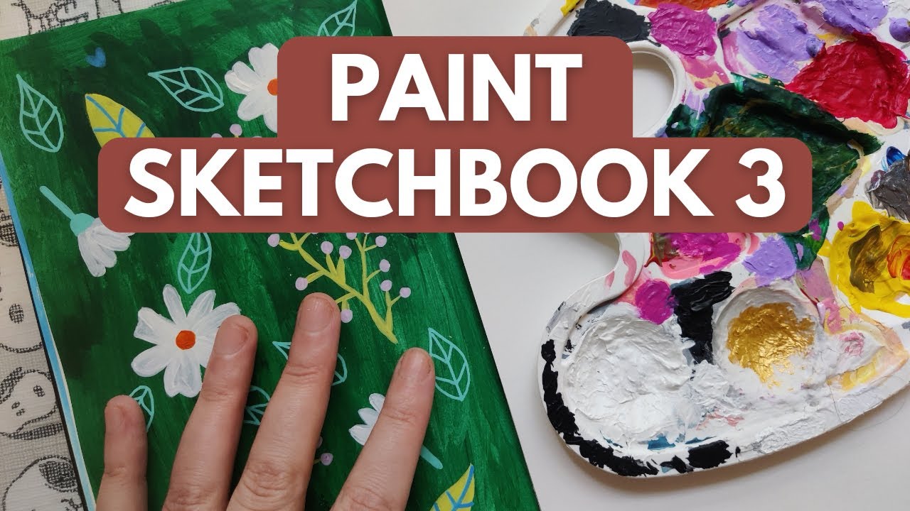 Paint over Sketch 03 - Painting Flowers in Sketchbook - YouTube