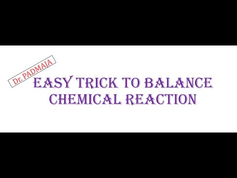 Easy trick to balance chemical reaction// Rules to balance chemical ...