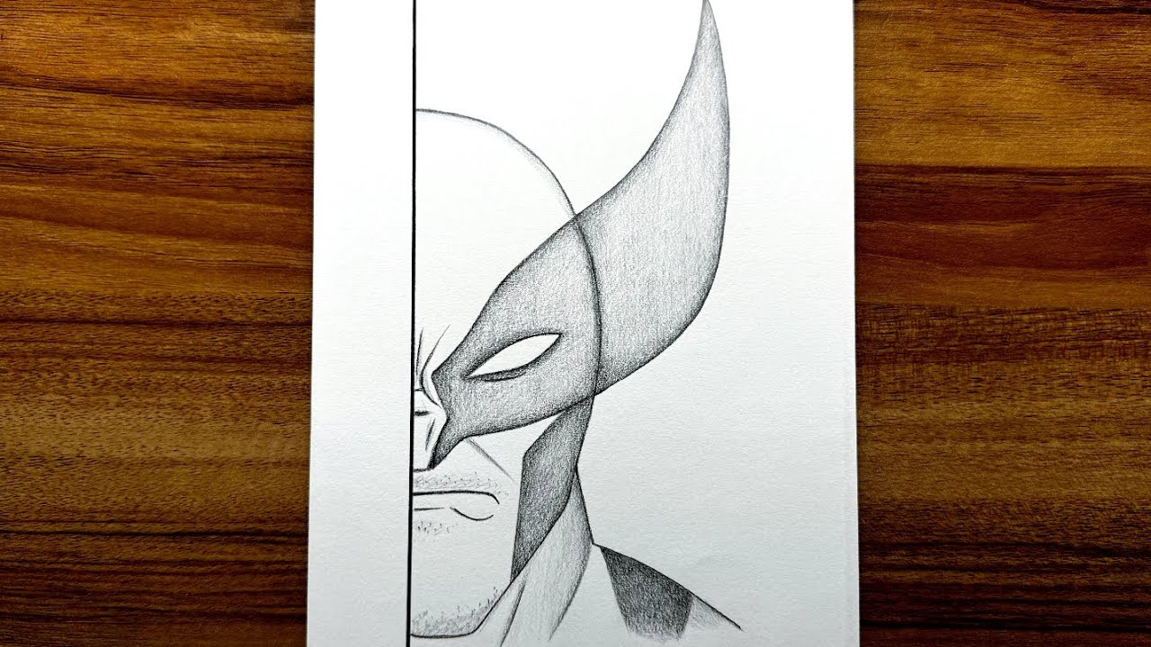 How to draw Wolverine half face step by step | drawing of anime ...