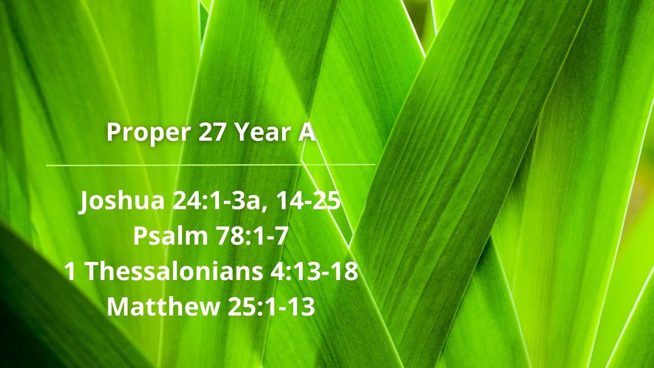 Proper 27 | 24th Sunday after Pentecost | Year A | 2023 - YouTube