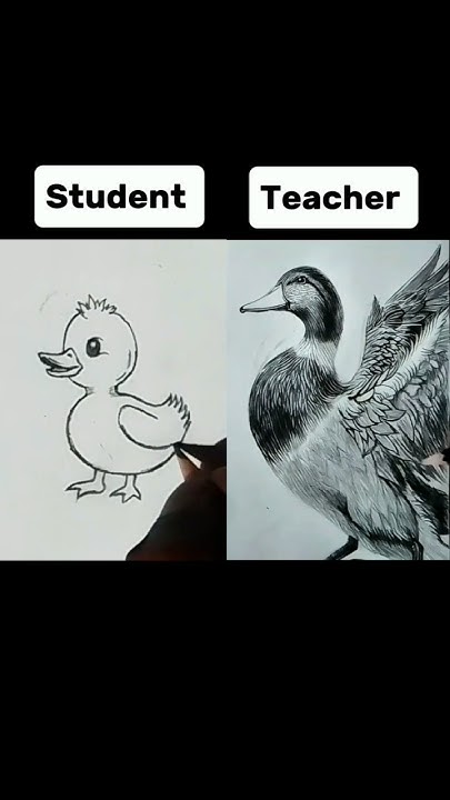 Student vs Teacher drawing challenge #drawing #art #duck #21 - YouTube