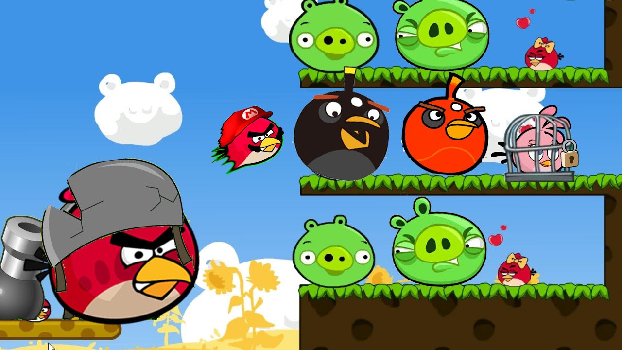 Angry Birds Cannon 3 - BLAST THE BOMBER BIRD TO FORCE OUT ALL HUGE ...