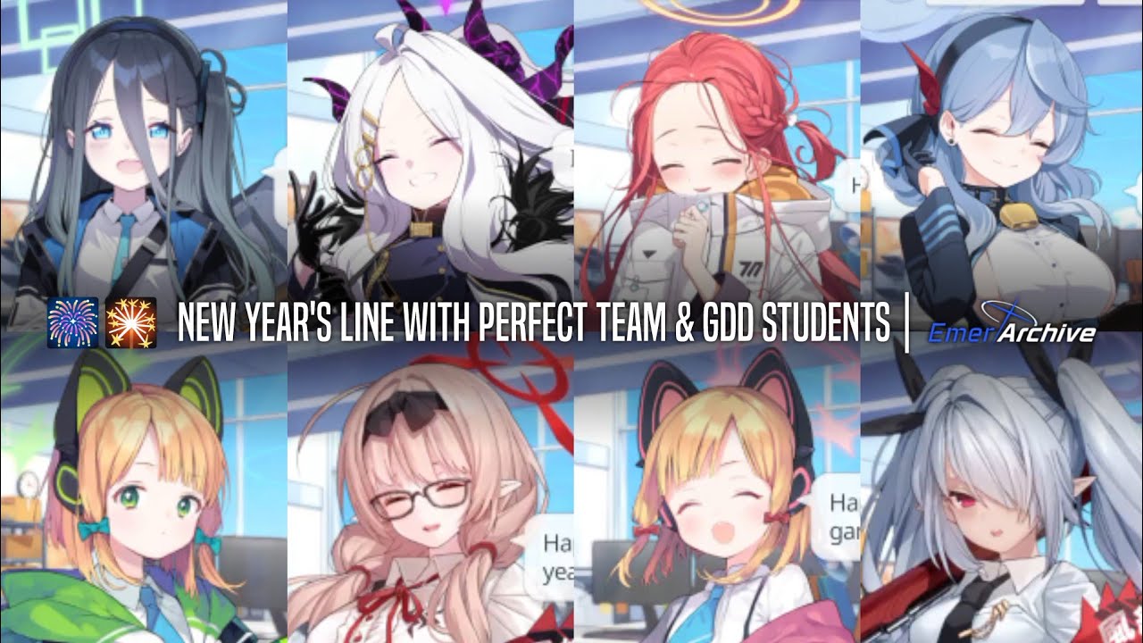 Blue Archive | New Year's Line with Perfect Team & Game Development ...