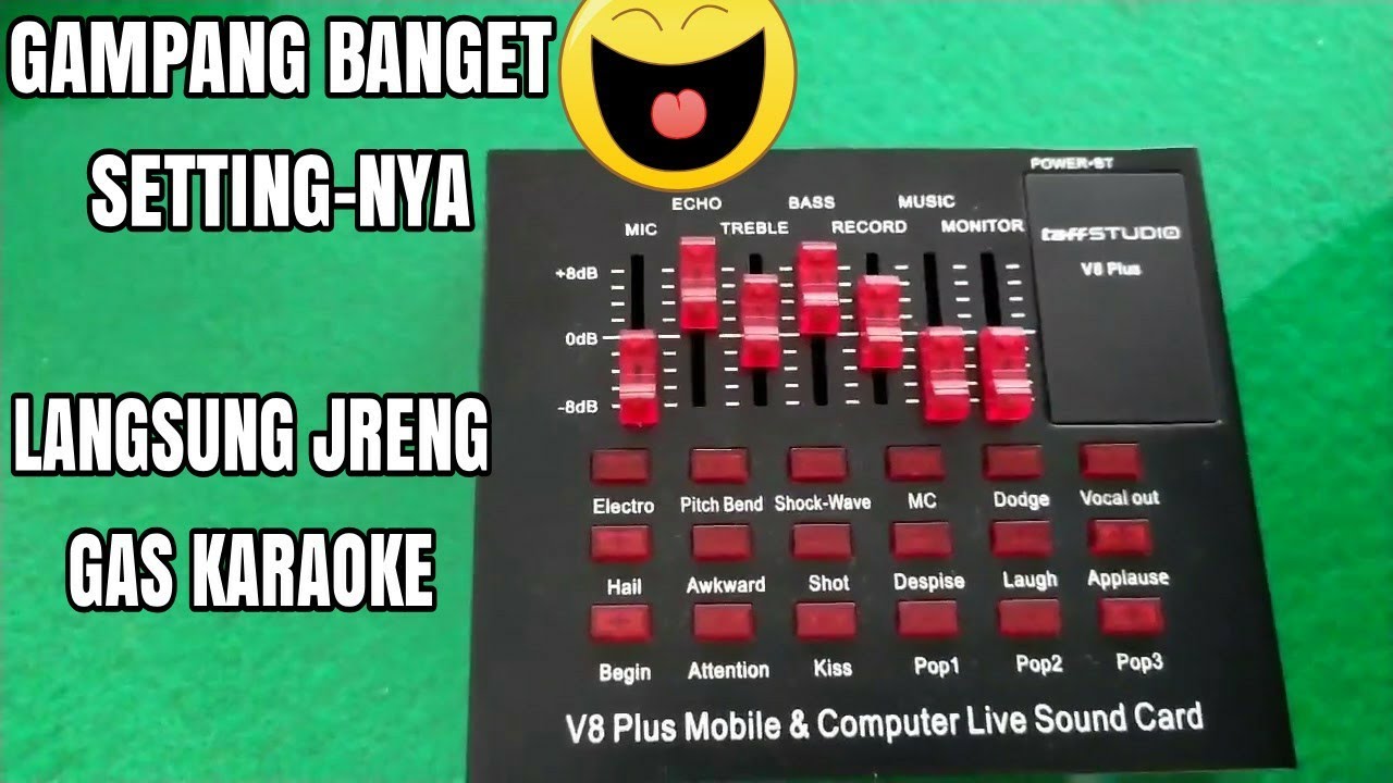 Cara Setting Soundcard V8 plus | Karaoke V8+ V8 plus - YouTube