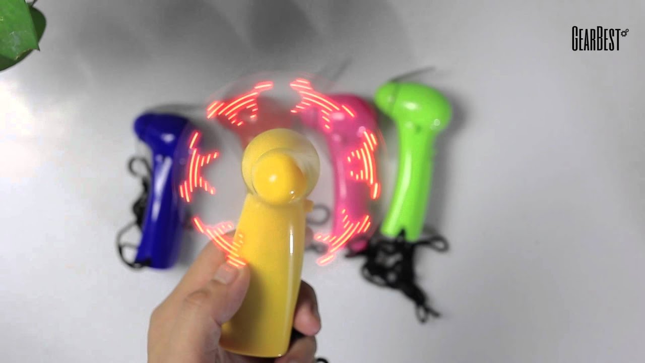 Mini LED Fan Handheld Cooling Fan - Gearbest.com - YouTube