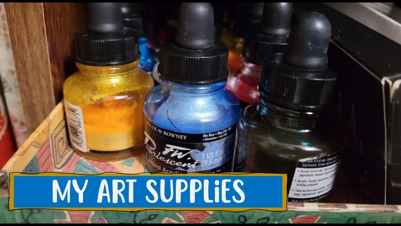 A Look at Some of My Art Supplies - YouTube
