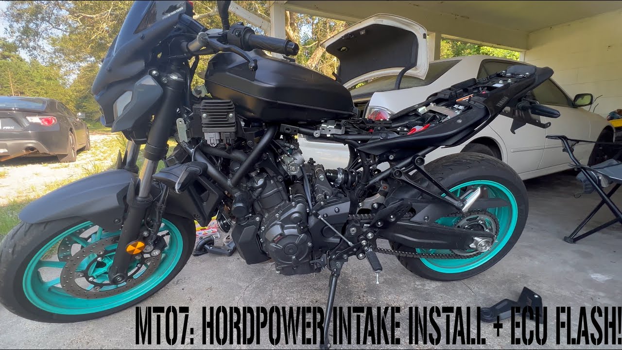 MT-07 HORDPOWER INTAKE + TUNE! Intake Removal Sucks.... - YouTube