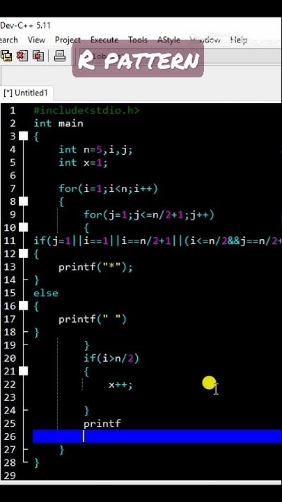 R Pattern Print In C Language Coding Status Programming Status And