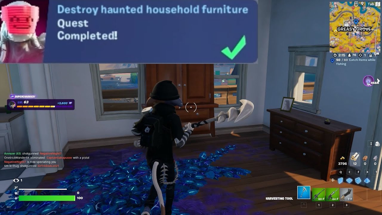 Destroy haunted household furniture ALL LOCATION Fortnite - YouTube