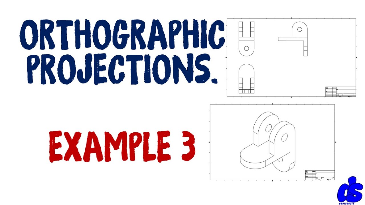 Orthographic Projection Example 3 - YouTube