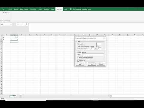 Binomial Probability Distribution PHStat 2 - YouTube