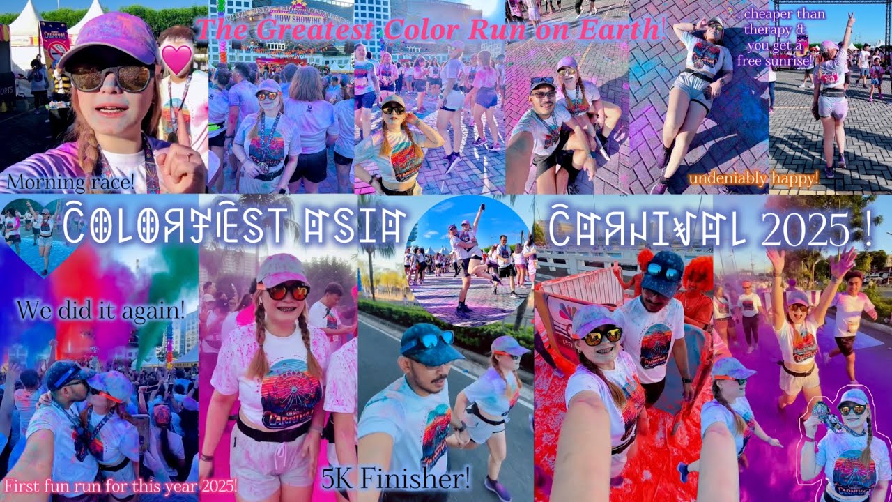 (VLOG 215)IT WAS OUR 2ND TIME TO JOIN COLORFEST ASIA|FUN RUN DATE ...