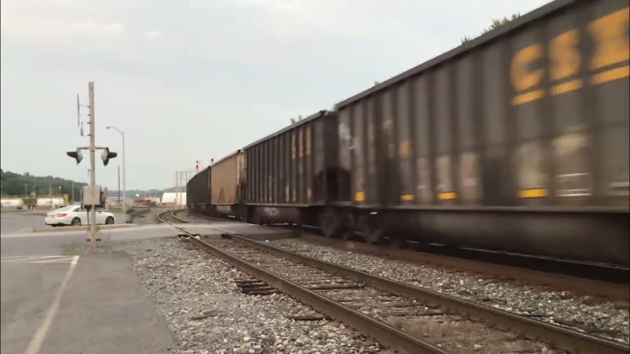 THEN AFTER CSX ROCK TRAIN CLEARED THEN UP CAME CSX EMPTY COAL TRAIN WITH CSX 3244 - YouTube
