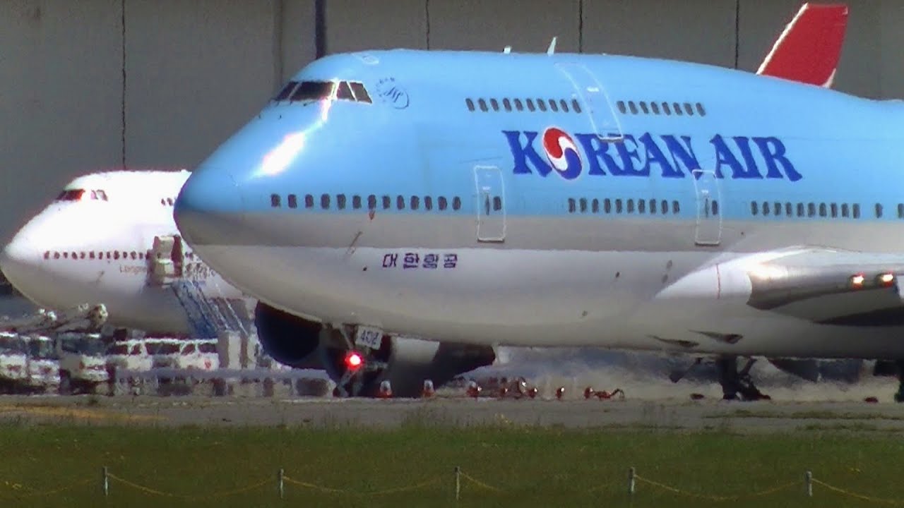 Korean Air B747 HL7432 takeoff @Narita Airport rwy34L(成田空港) - YouTube