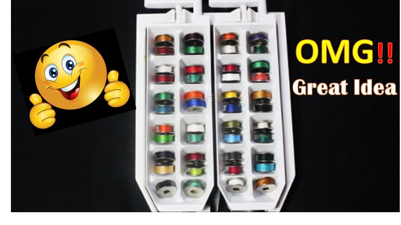 Great Idea For Organizing Bobbin (DIY) - YouTube