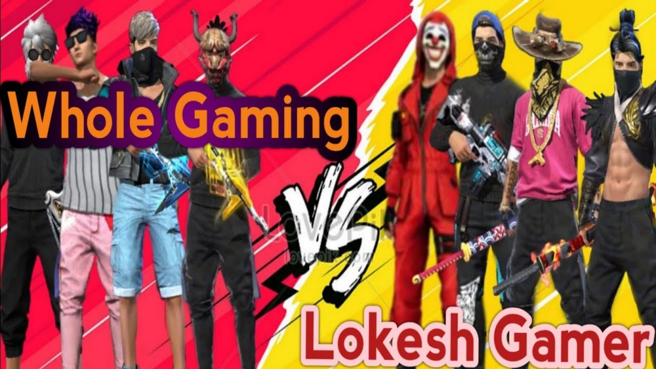 Lokesh Gamer vs Whole Gaming||Best clash squad custom match between ...