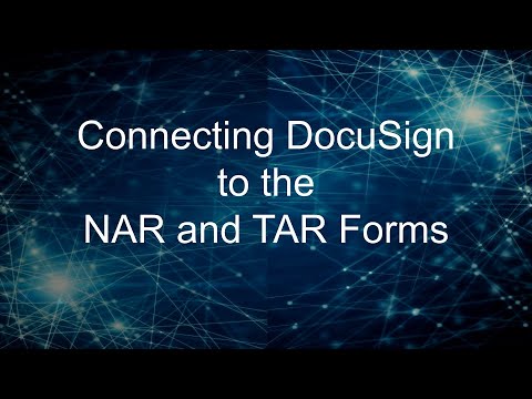 Step 1-Connecting DocuSign to TAR and NAR Forms - YouTube
