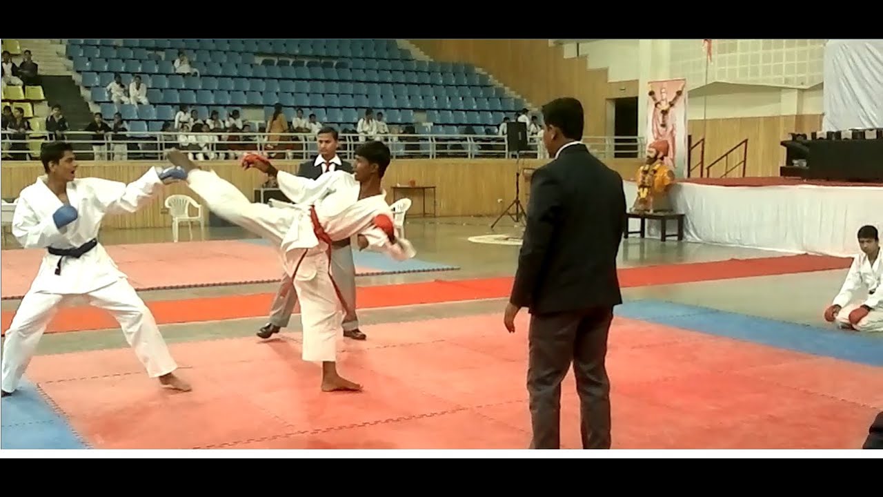 Taekwondo national fight of Sayyed Imran Ali in pune - YouTube