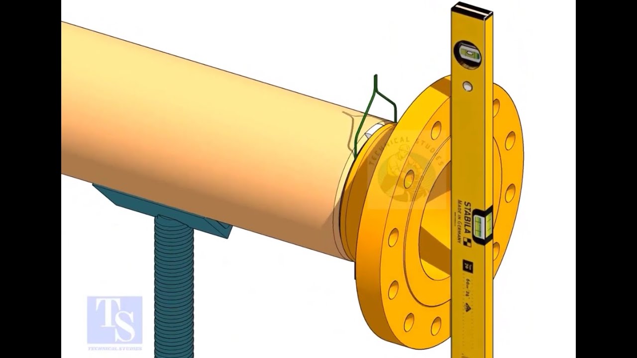 pipe to flange fit up three different methods. 3 easy methods. - YouTube