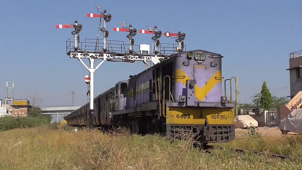 Meter gauge trains depart Himatnagar Junction - lineside and onboard ...