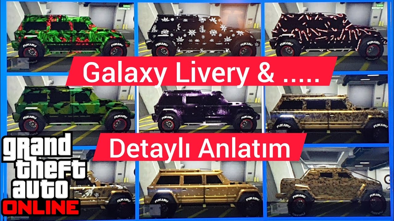 Gta 5 Online - Galaxy Livery + 10 Liverys Merge Glitch / Galaxy Design ...