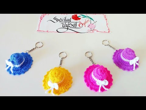 TIĞ İŞİ ŞAPKA ANAHTARLIK /Crochet keychain hat / ÖRGÜ ANAHTARLIK 👒👒👒 @sevilayuysalorguleri
