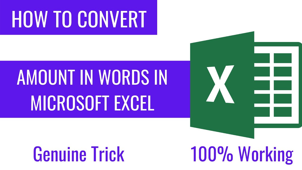 How To Convert Amount To Word In Excel YouTube How To Convert Amount To Word In Excel YouTube