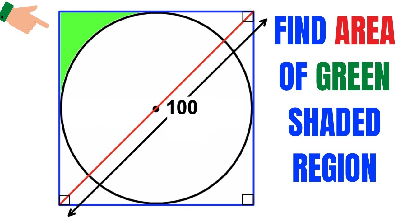 Find Area of the Green shaded Region | Learn these simple Geometry ...