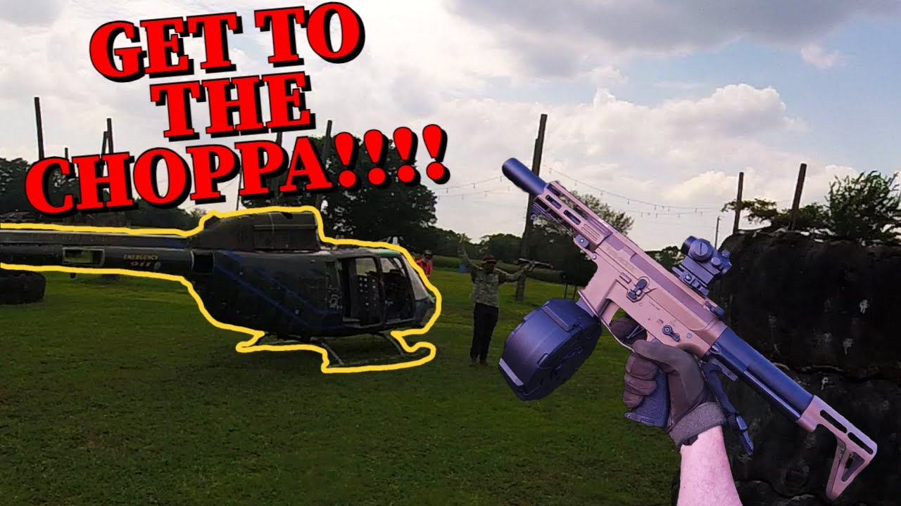 Get to the Helicopter before it's too Late! (Airsoft Gameplay) - YouTube
