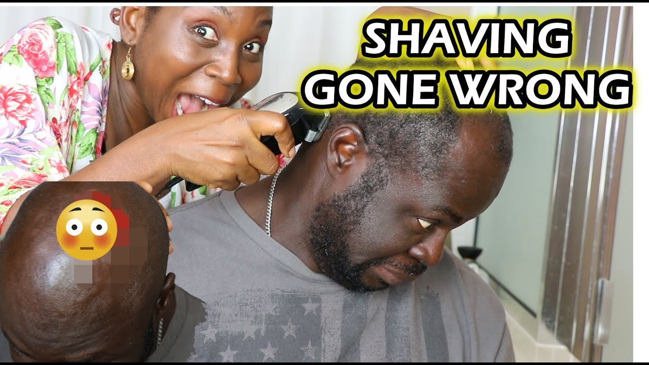 Shaving Husband's Hair GONE WRONG | DiscoveringNatural - YouTube