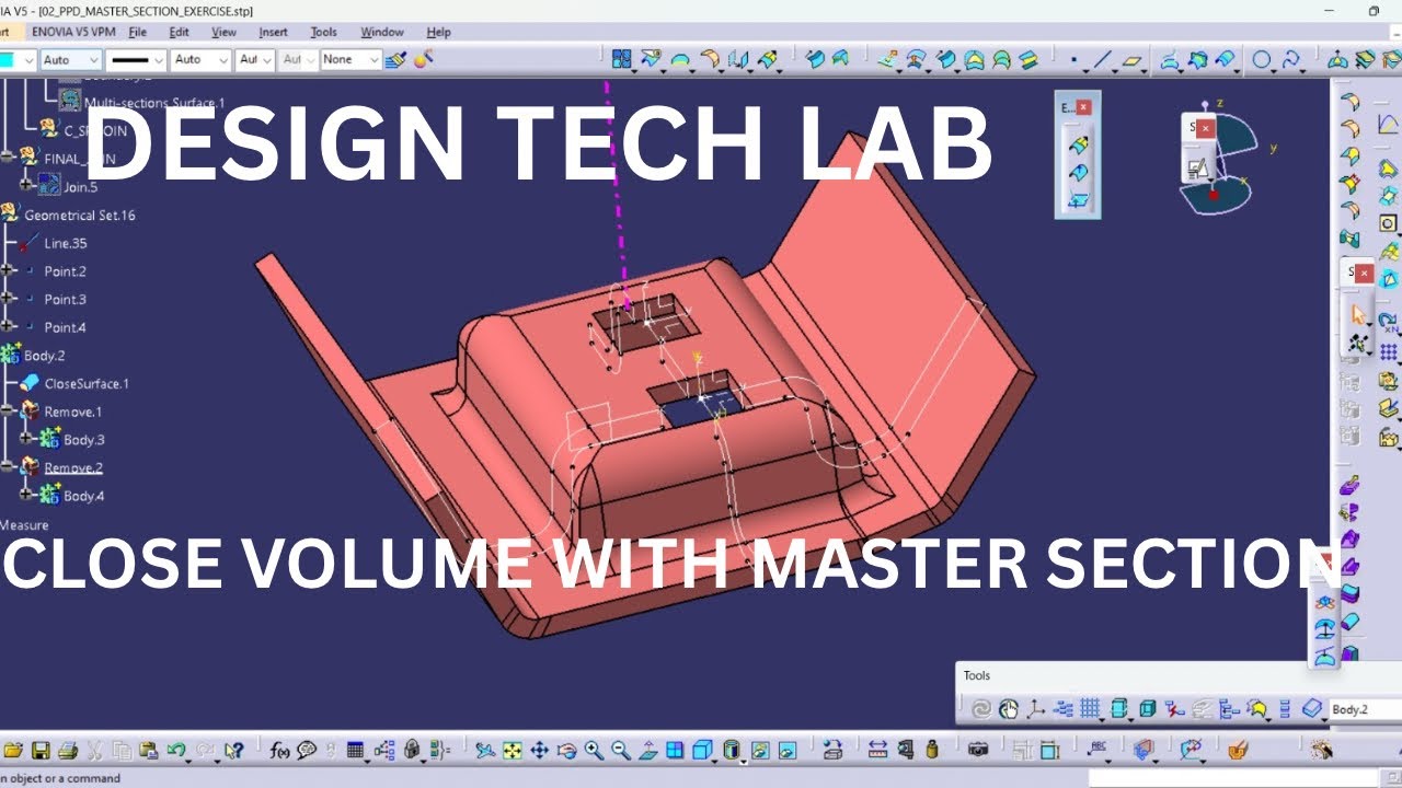Close volume with Master Section design in Catia V5 | Plastic Product ...