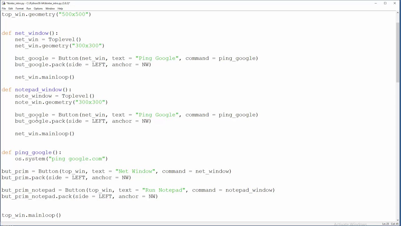 Python Tkinter 5 Toplevel New Window Spawn Youtube