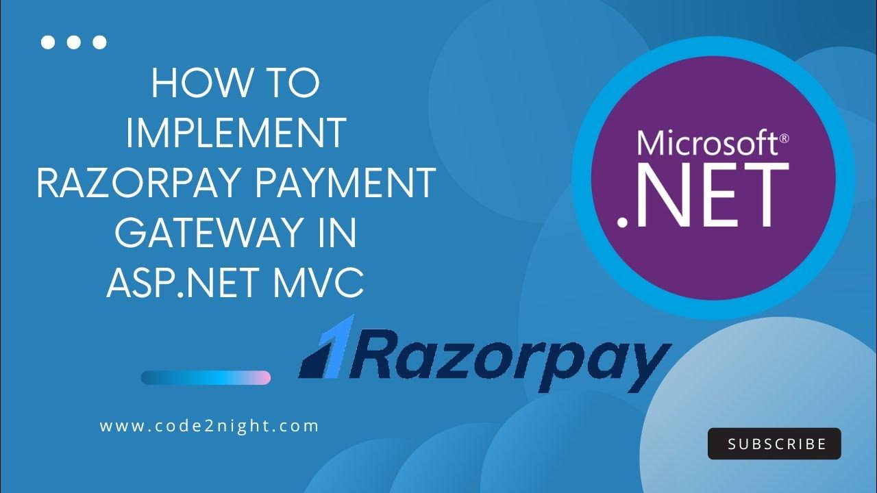 How to RazorPay payment gateway in asp.net mvc - YouTube