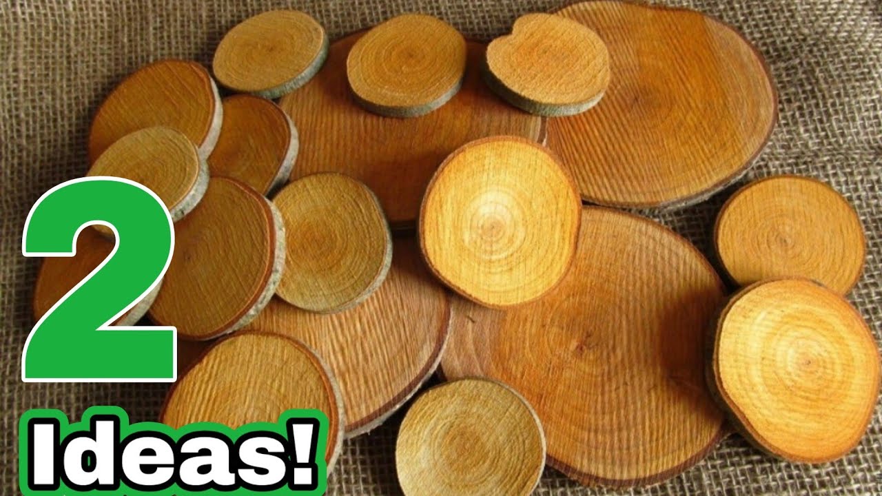 WHAT CAN BE DONE WITH TREE LOG SLICES? 2 DIFFERENT DIY IDEAS - YouTube