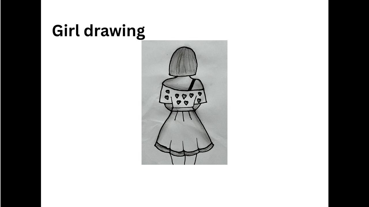 How to draw a Girl back side drawing to easy way|| Girl drawing|| step ...