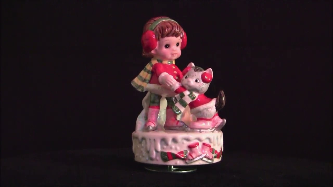 Cat on Ice - The Skaters Waltz Music Box - YouTube