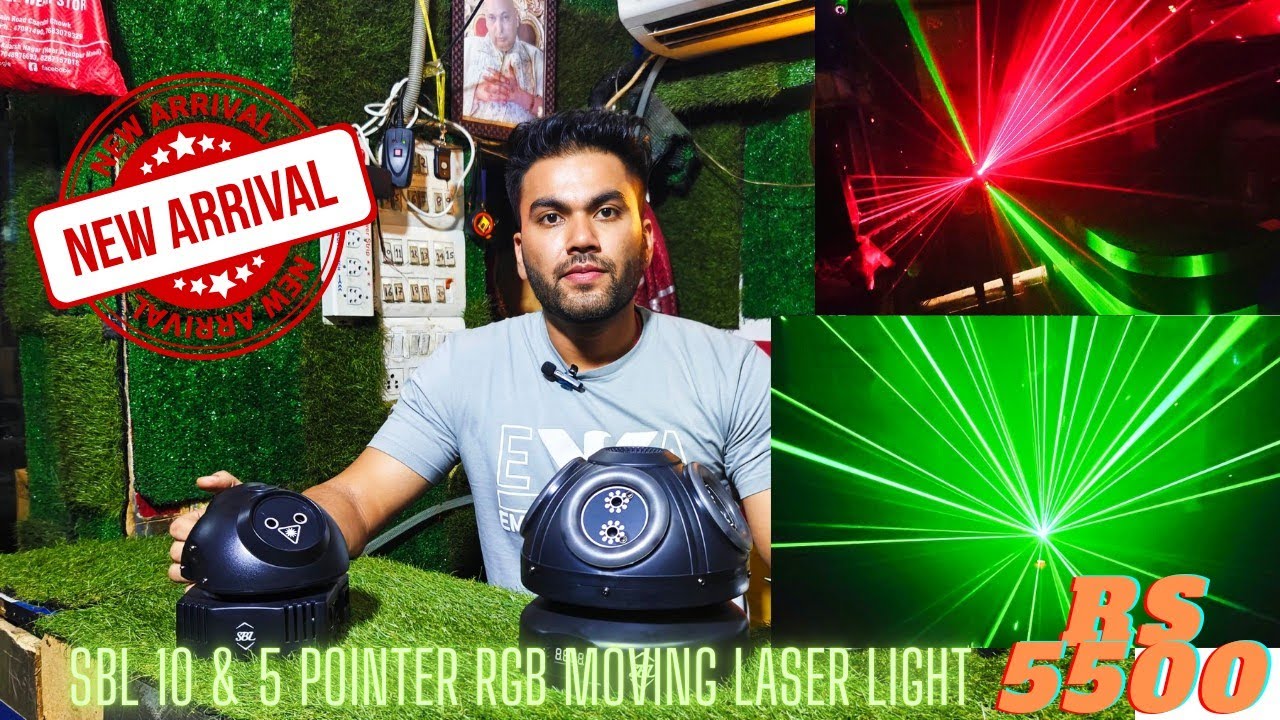 SBL RGB 10 & 5 POINTER MOVING led laser light with price DJ Light dj ...