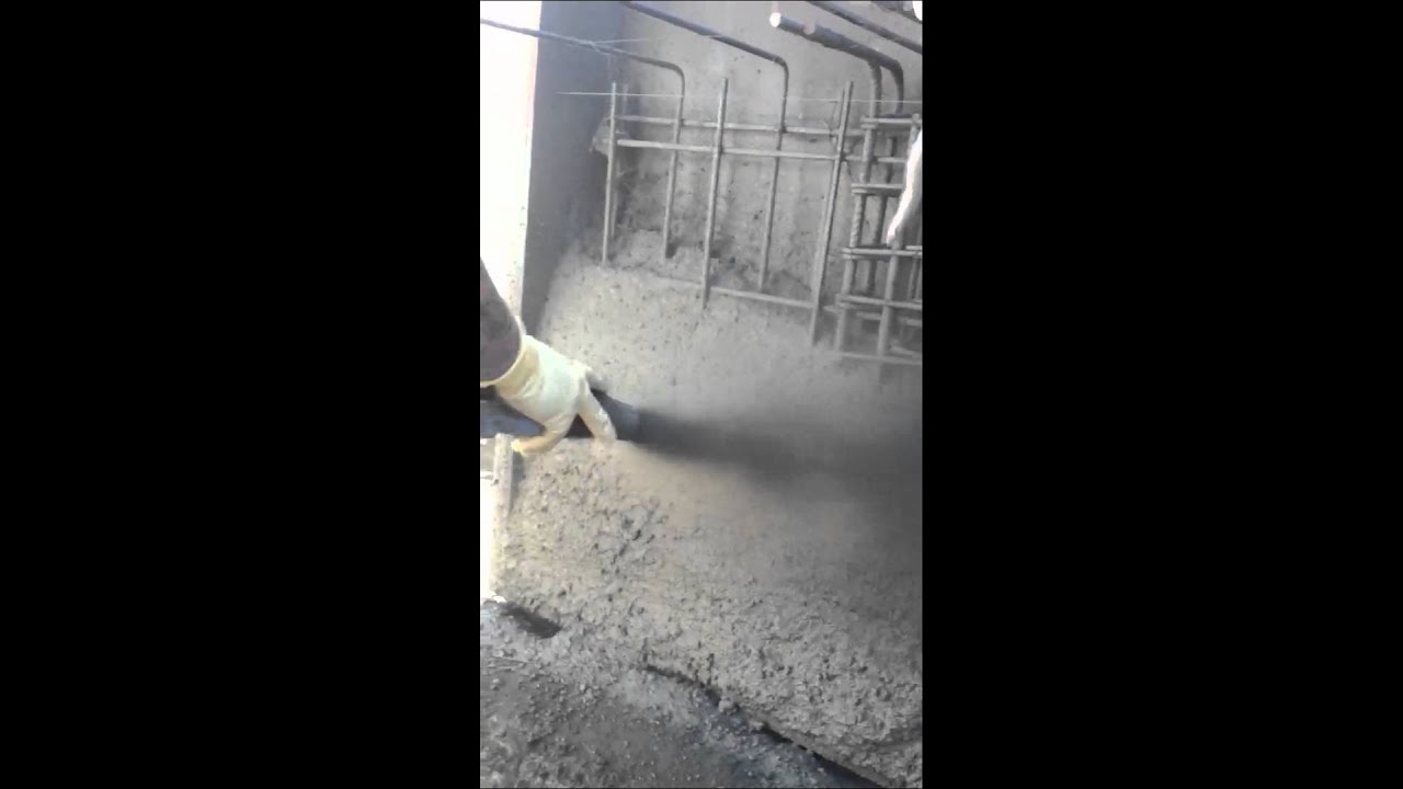 Shotcrete test panel - YouTube