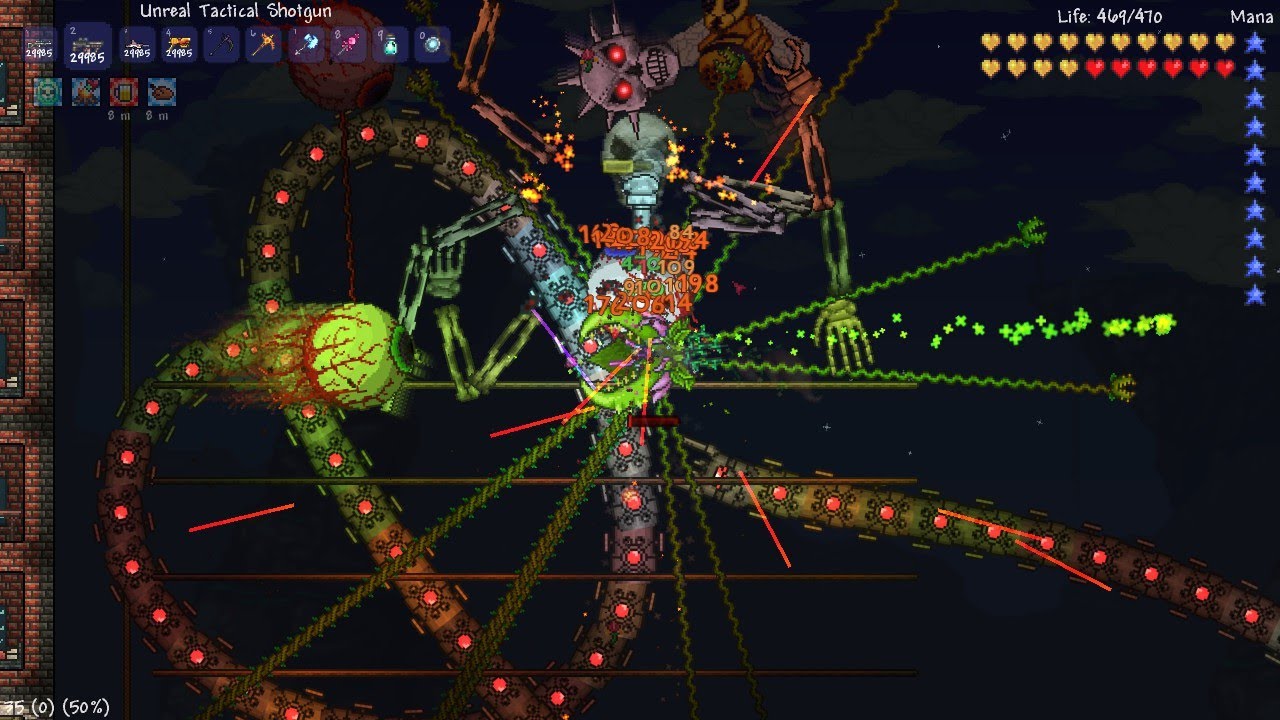 Terraria - Unreal Tactical Shotgun vs All Bosses - YouTube