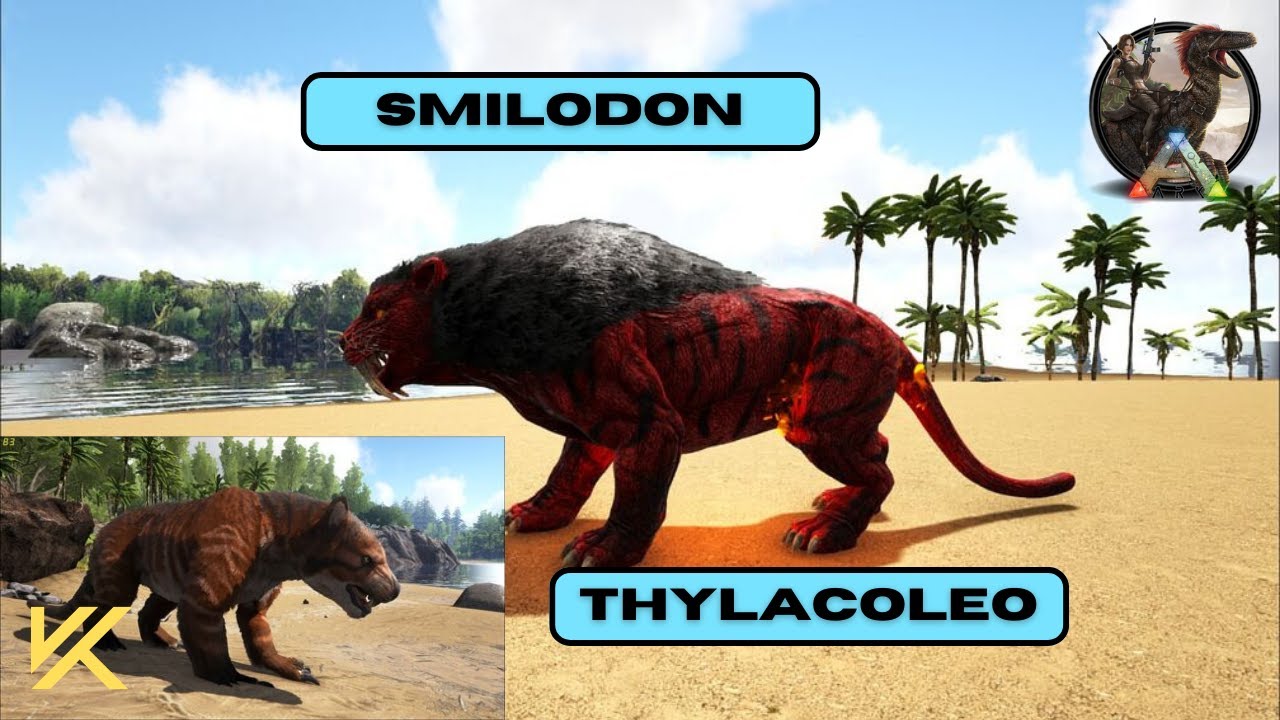 On ramène un Smilodon et un Thylacoleo en Argentavis | Ark : Survival ...