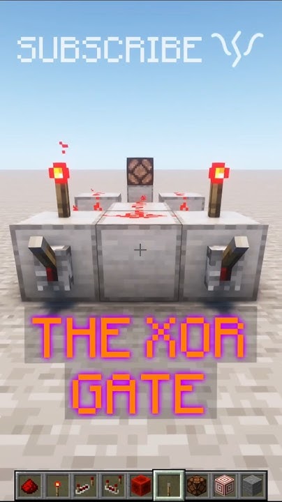 Use the XOR GATE to get power when ONLY ONE INPUT IS ON | Redstone with ...